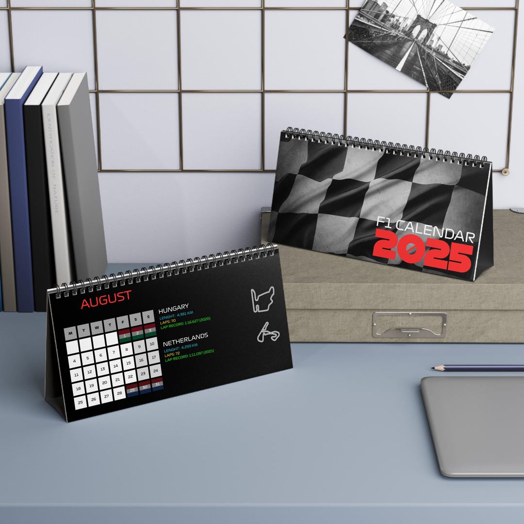 Racing Desktop Calendar 2025 | F1 Motorsport Wall Calendar, Car Lover ...
