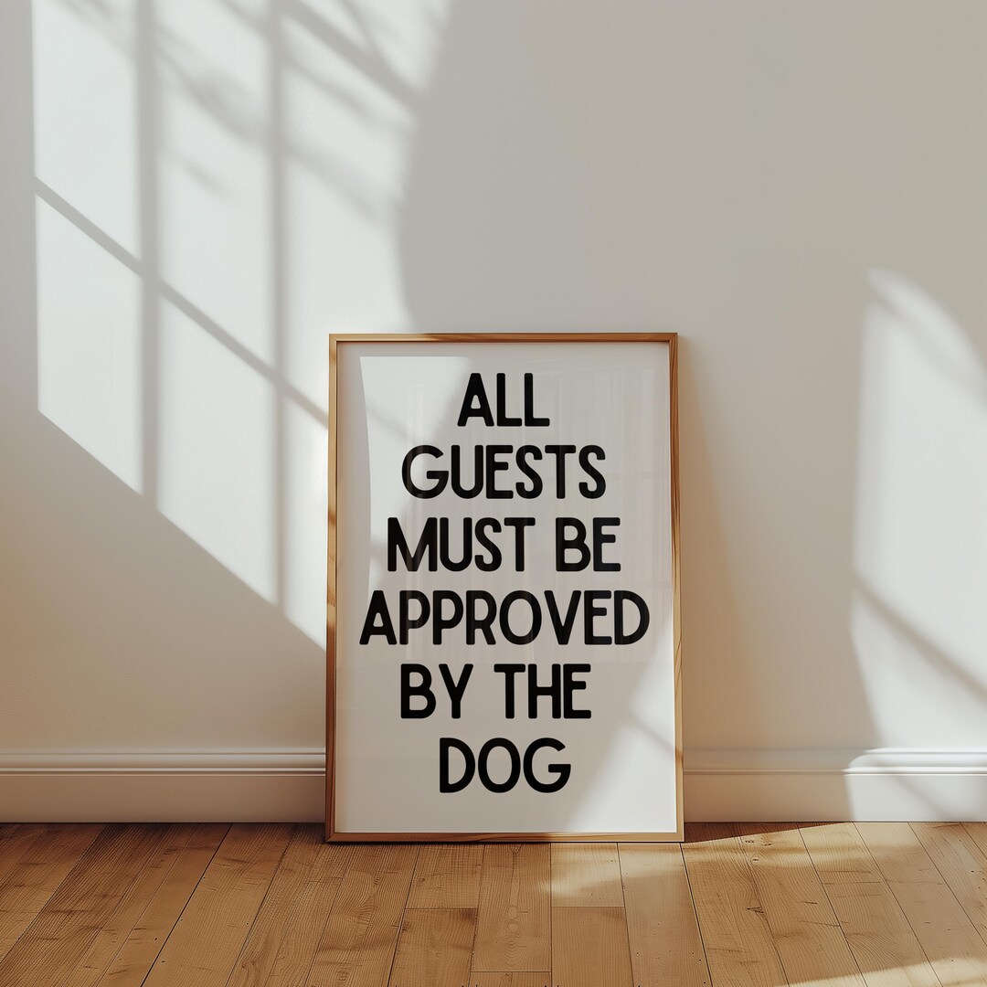 Funny Dog Print Retro Typography Wall Art Dog Owner Gift Poster Dog ...