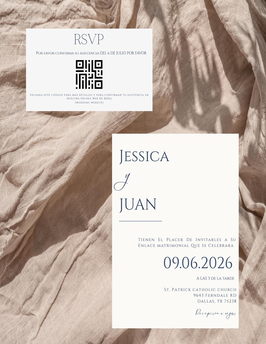 Spanish Wedding Invitation | Editable Canva Template | Instant Download ...