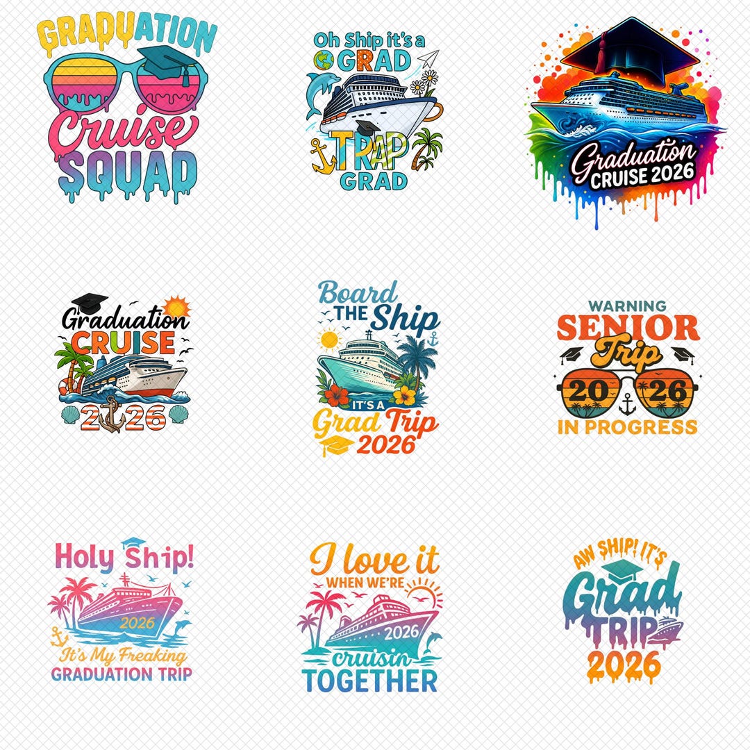 Graduation Cruise 2026 PNG, Senior Trip Cruise Squad PNG, Oh Ship It’s ...