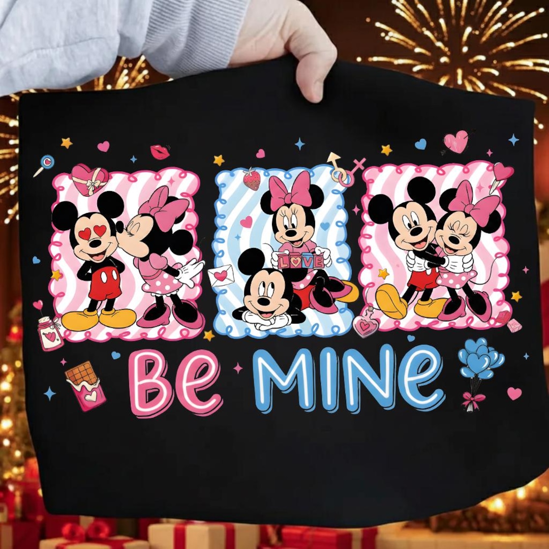 Be Mine Valentine PNG Cute Cartoon Couples Kids Shirt Design Love Theme ...