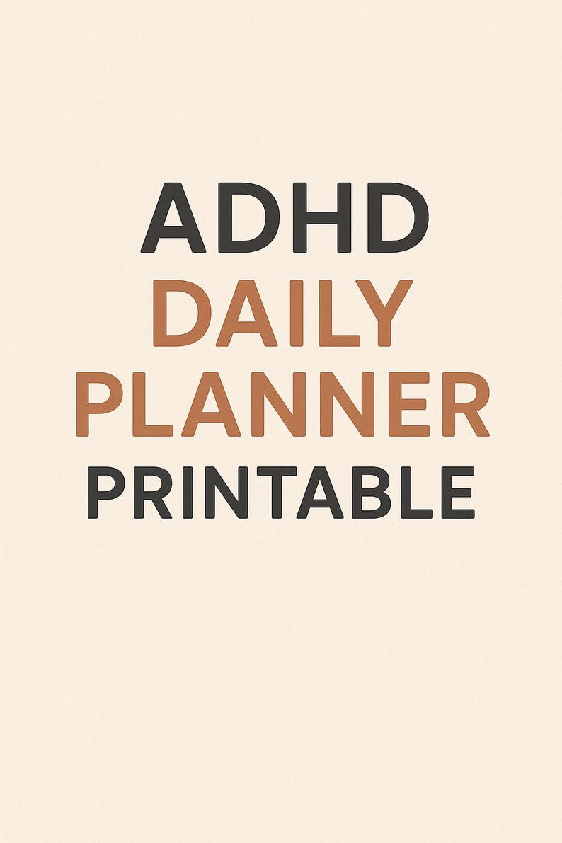 ADHD Daily Planner Printable | Time Blocking & Habit Tracker (instant ...
