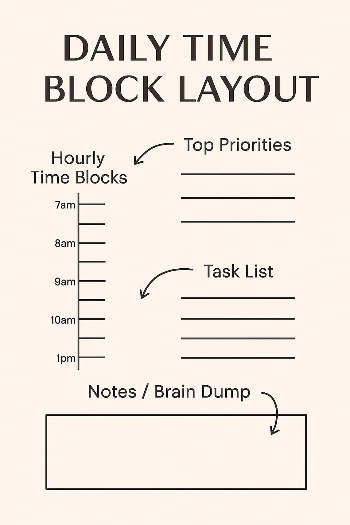 Time Blocking Planner Printable | ADHD Time Block Planner | Daily ...