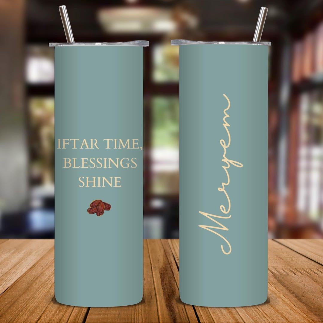 Ramadan Gifts Custom Tumbler, Islamic Tumbler Gift, Iftar Time Gifts ...