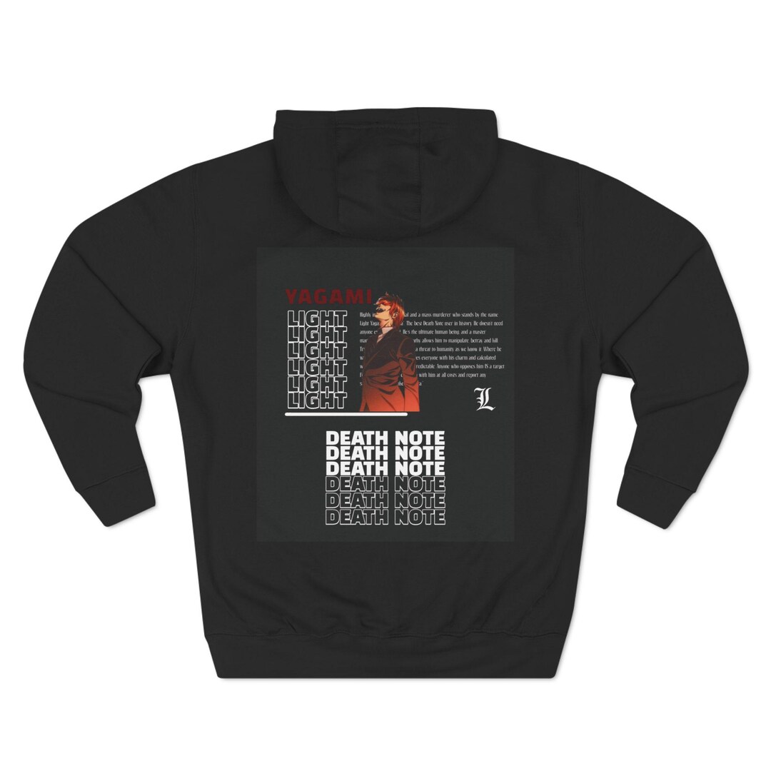 Death Note Anime Hoodie Yagami Light Hoodie - Etsy