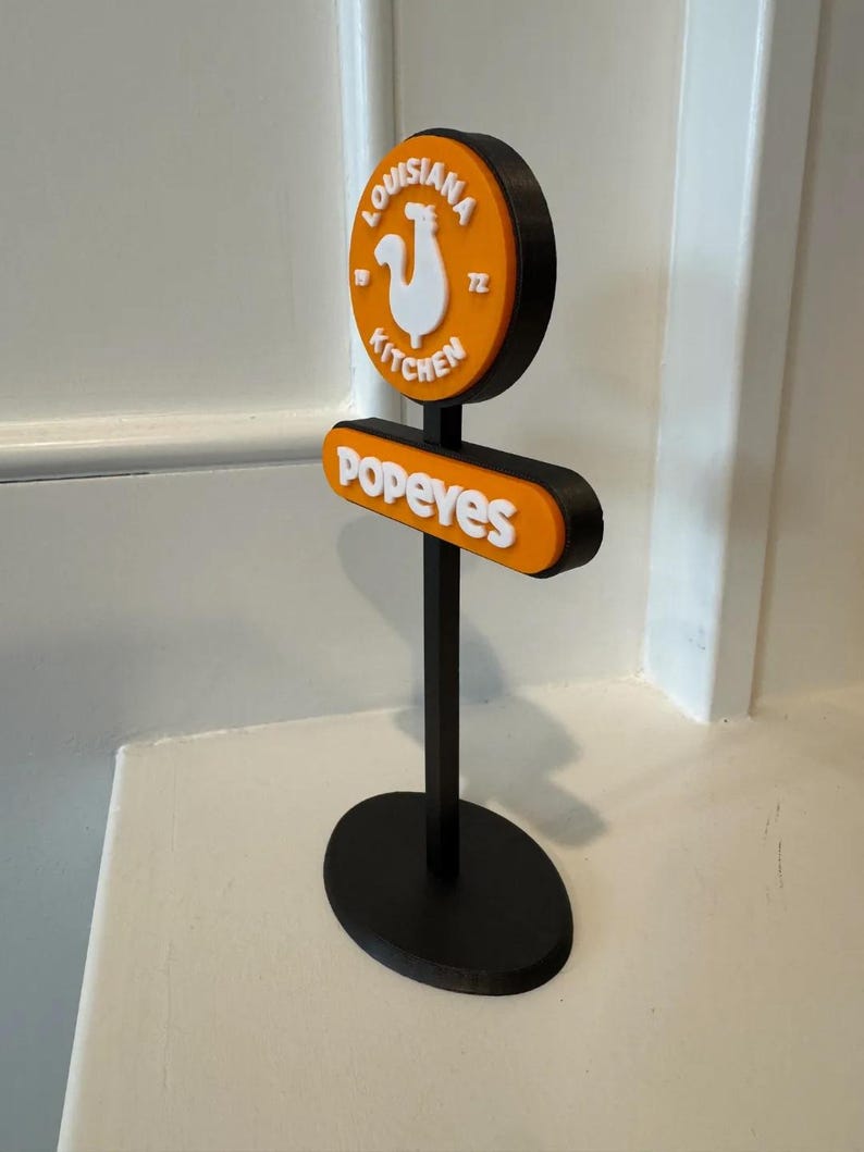 Popeye's Chicken 3D Printed Sign – Retro Kitchen Decor - Etsy