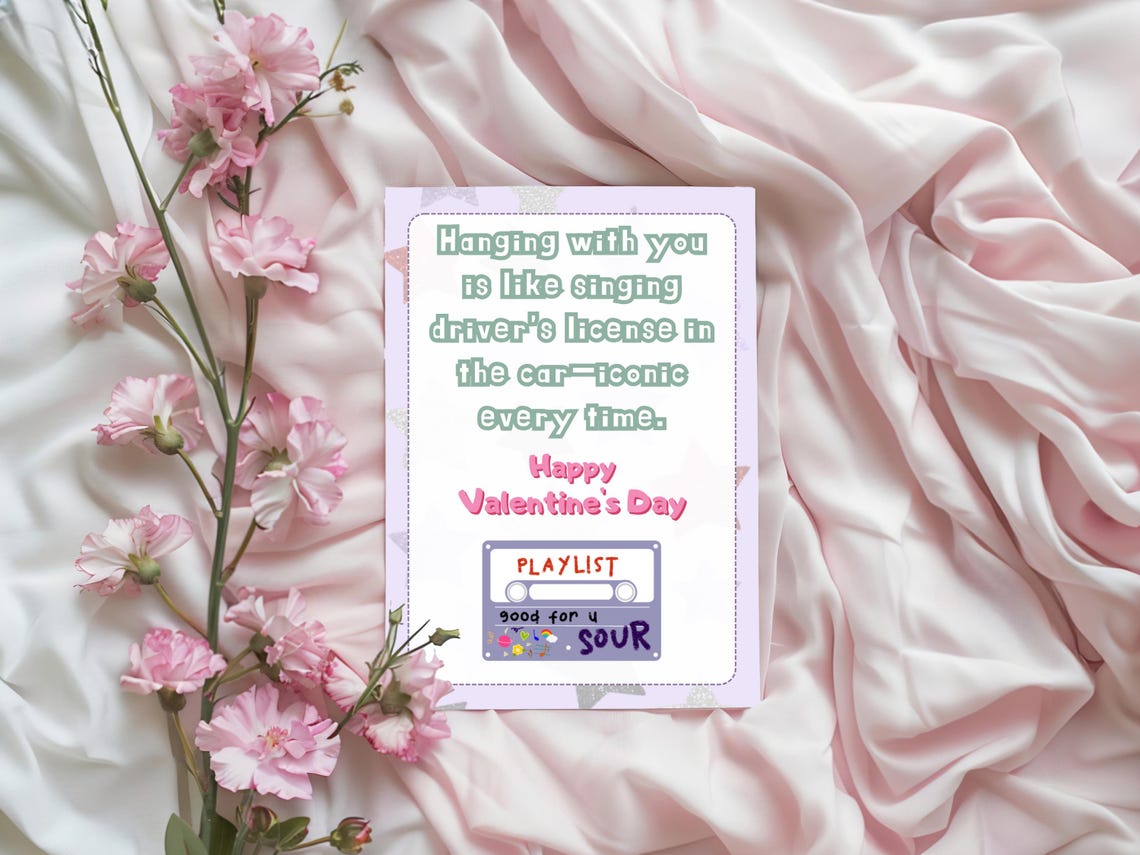 Olivia Rodrigo Inspired Valentine's Day Cards | Digital Download ...