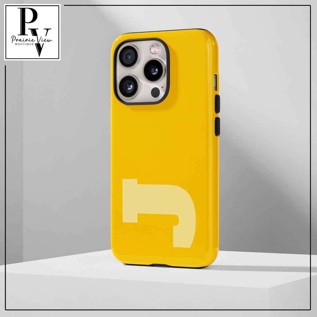 Amber Yellow Custom Initial Phone Case for iPhone 13 14 15 16 Magsafe ...