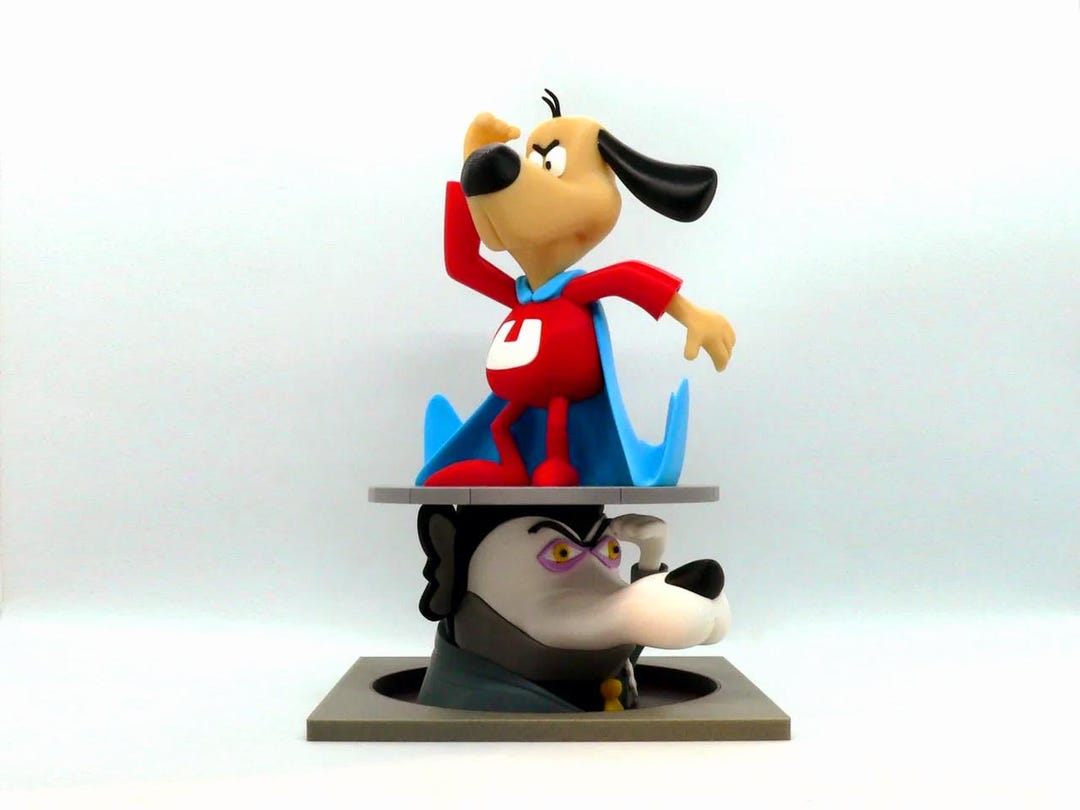 Underdog Vs Riff Raff 3D Printable Figure | Color Separated STL Files ...