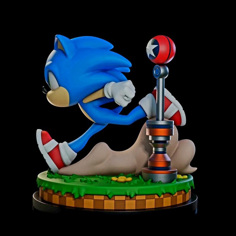 Sonic the Hedgehog 3D Printable STL File - Blue Sonic Figure - Etsy Israel
