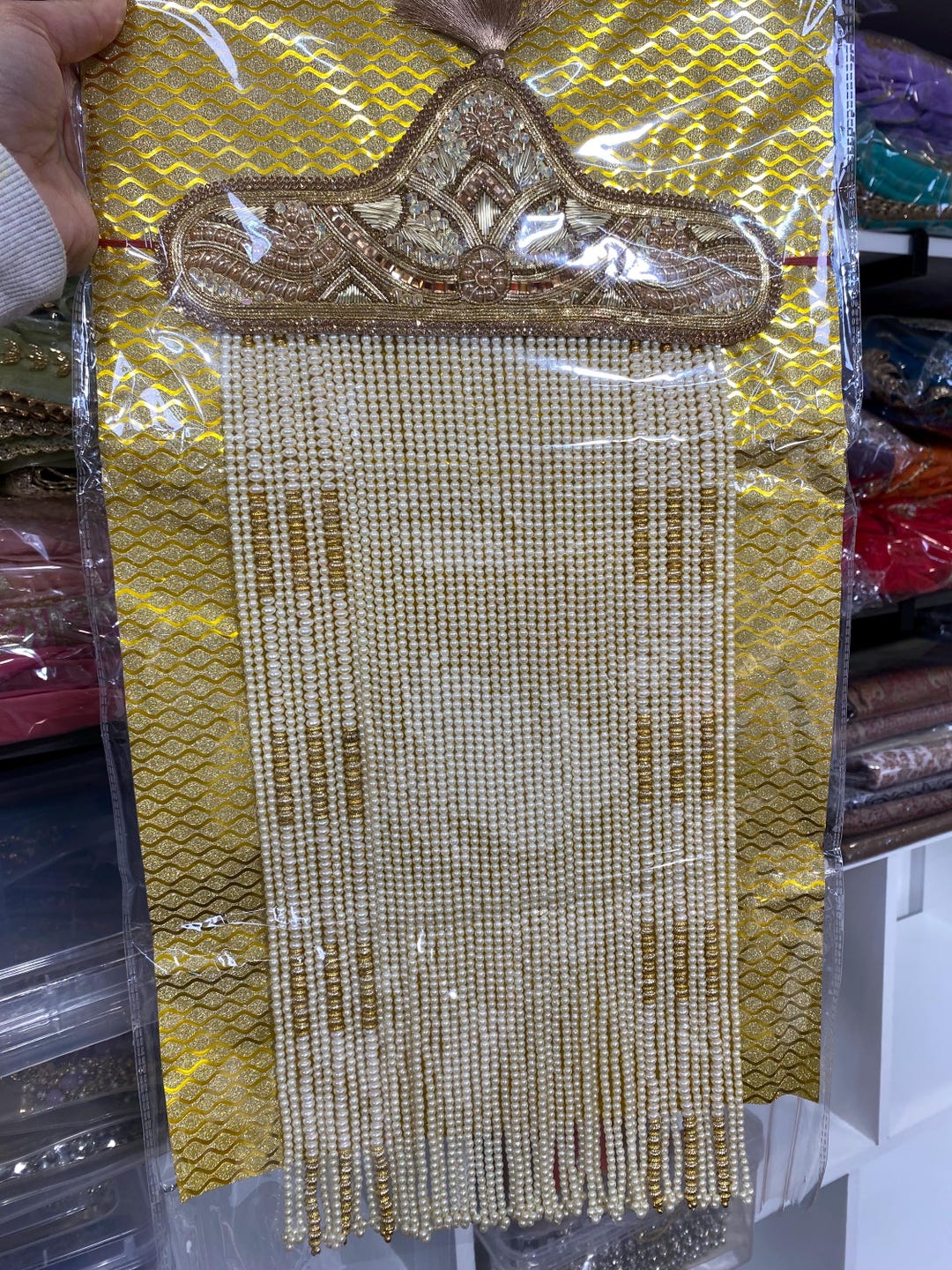 Sehra Indian Wedding Accessories- Sehra for Groom Turban (with Gemstone ...