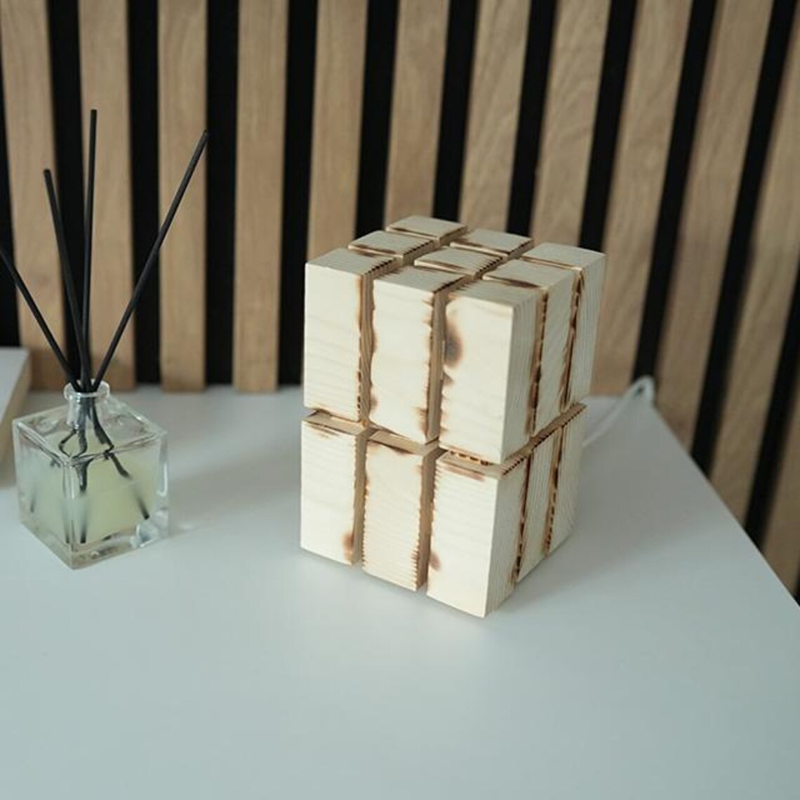 Handmade Wooden LED Lamp: Natural Wood Desk/table Lamp - Etsy