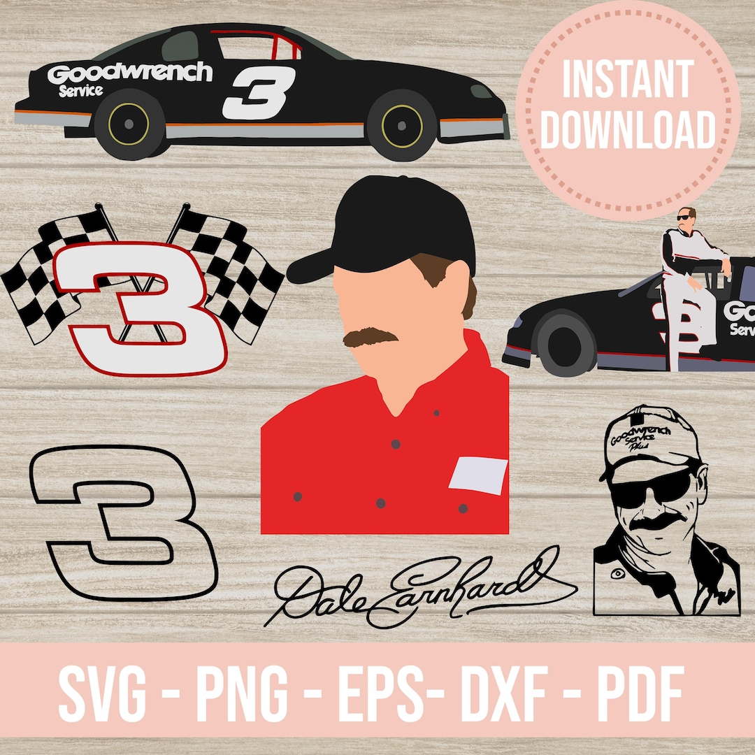 Bundle Dale 3 Racing Svg Png Dale Earnhardt Cricut - Etsy