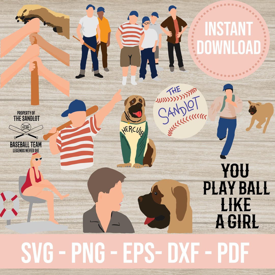 Bundle Benny Rodríguez Svg Png Play Ball Like a Girl Sandlot Cricut - Etsy