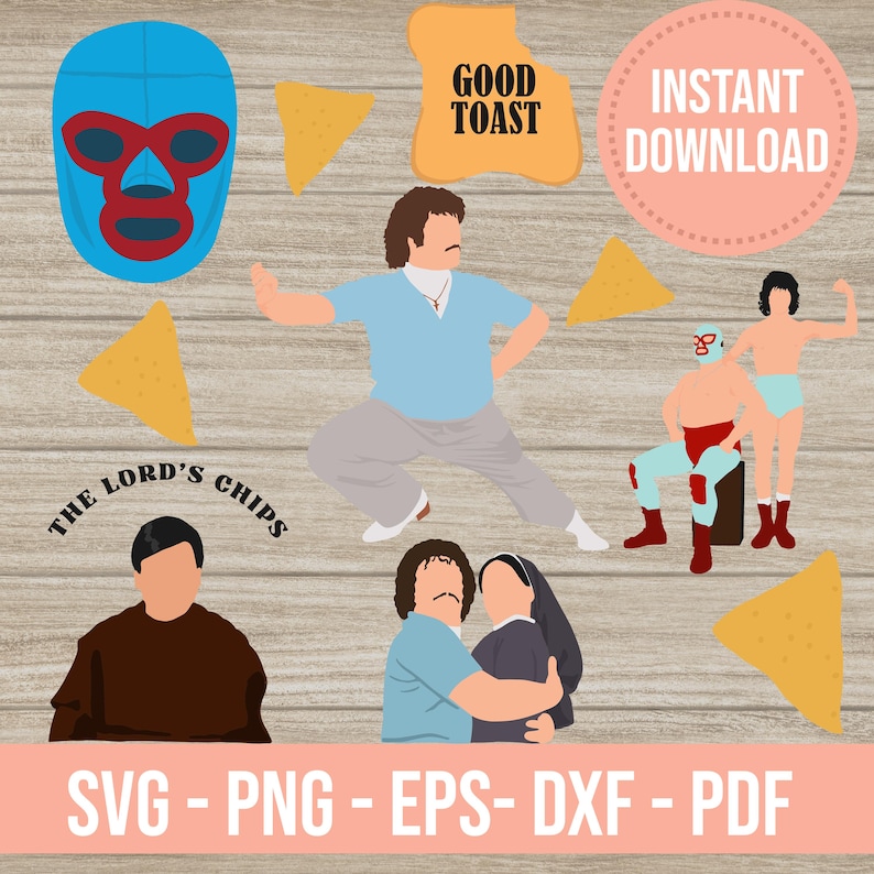 Bundle Nacho Libre Svg Png Good Toast Silhouette Cut Files - Etsy