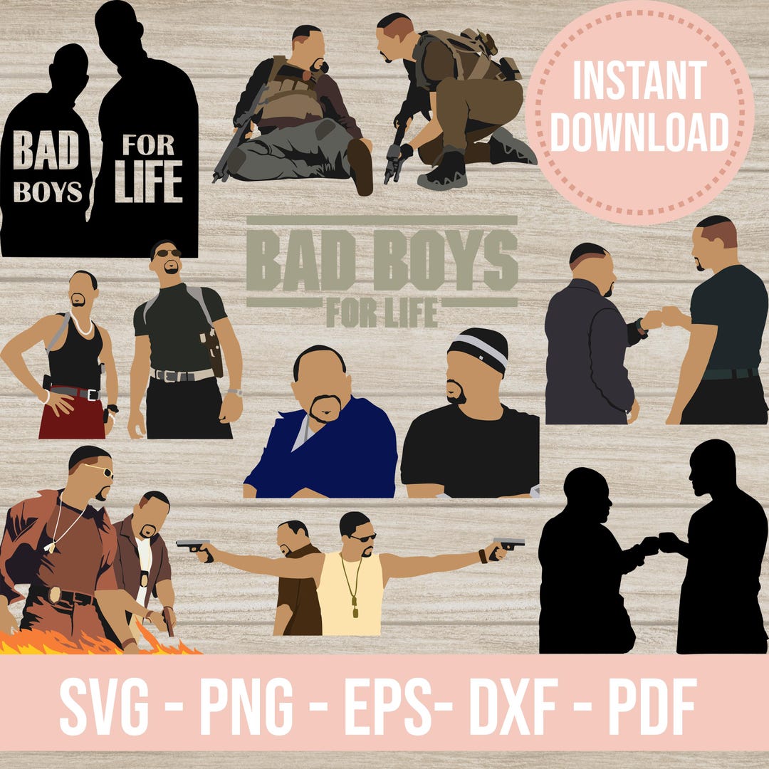 Bundle Bad Boys Svg Png Marcus and Mike Cricut Silhoeutte - Etsy