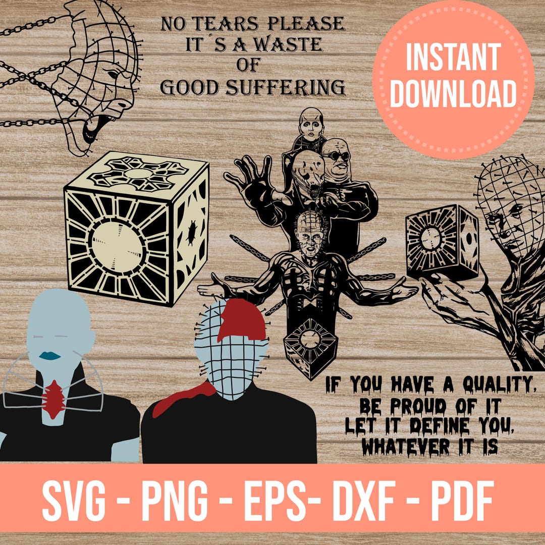 Bundle Hellraiser Svg Png Pinhead Cricut Silhouette - Etsy