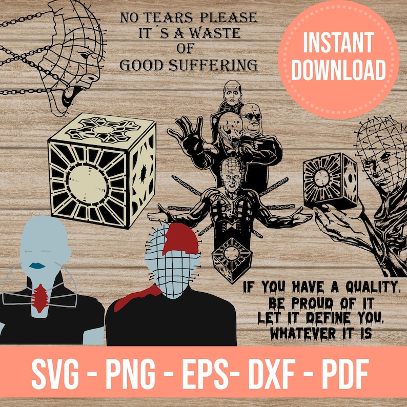 Bundle Hellraiser Svg Png Pinhead Cricut Silhouette - Etsy
