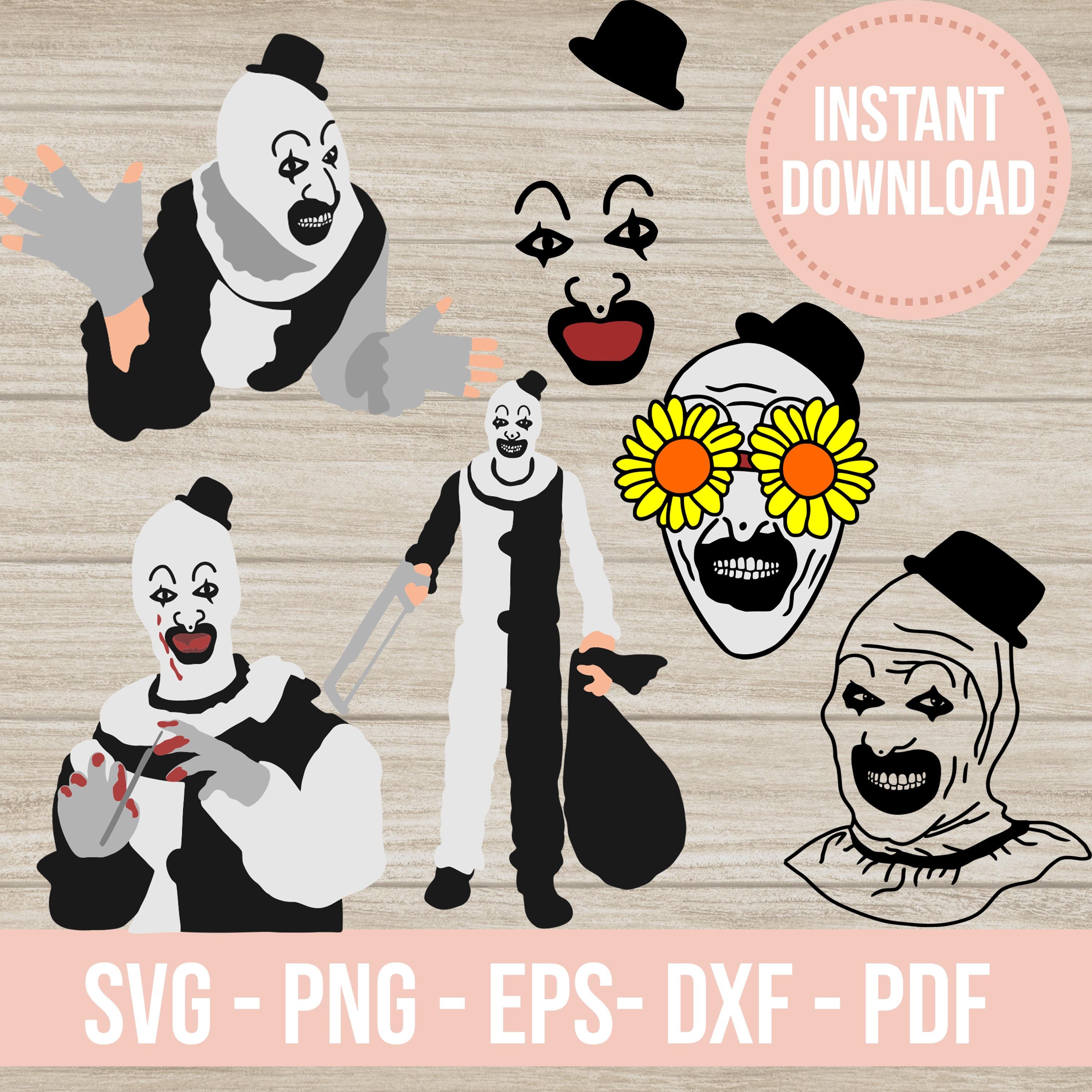 Bundle Art Clown Svg Png Terrifier Clown Cricut - Etsy