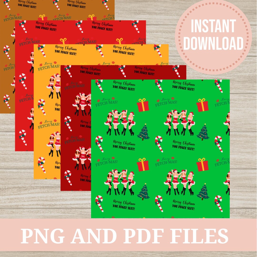 Merry Fetchmas Pattern Christmas Png Pdf Mean Girls - Etsy