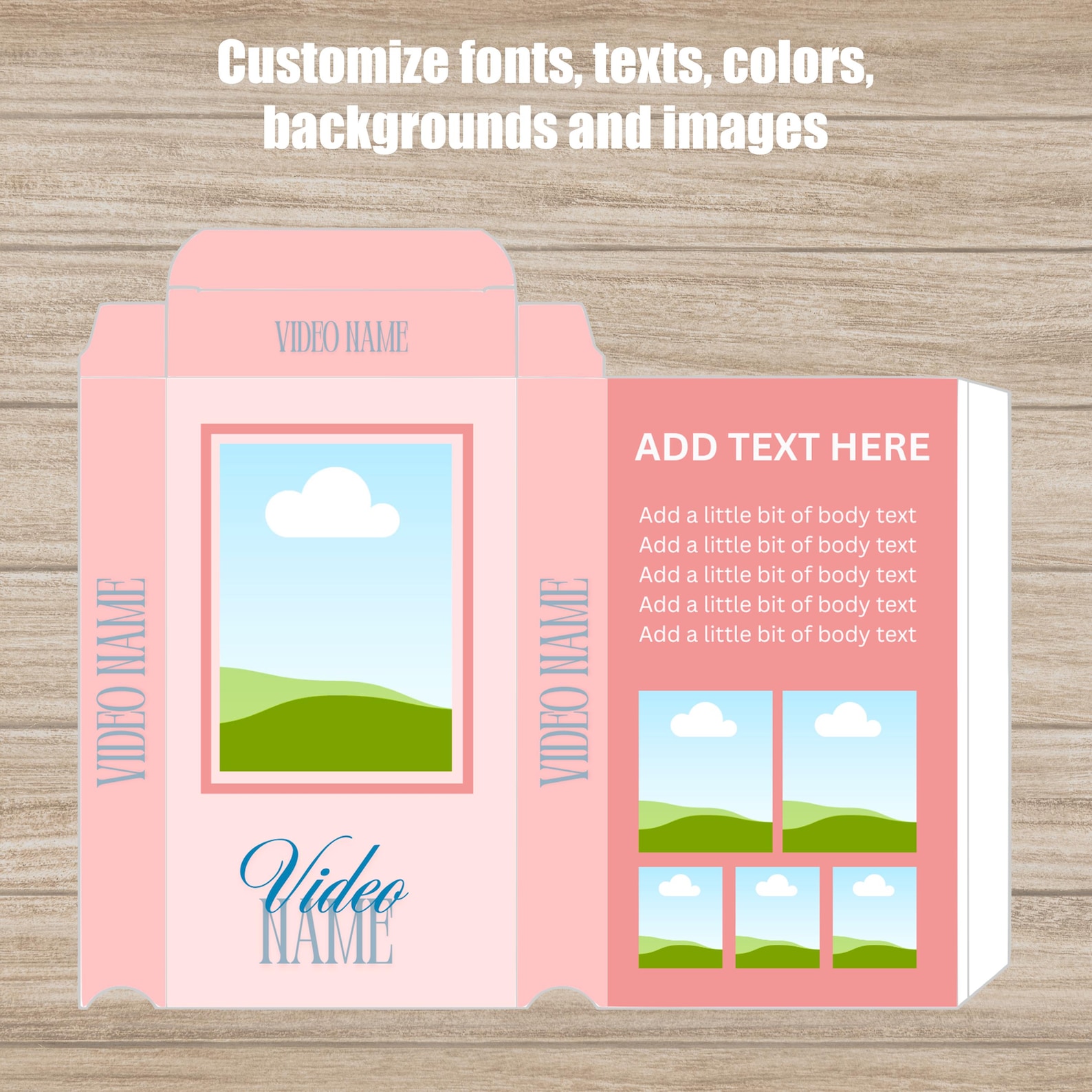 VHS Slipcase Template Custom VHS Cover Template - Etsy