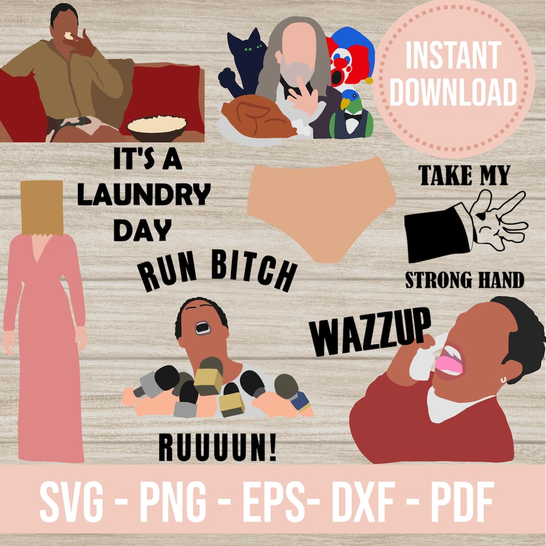 Bundle Scary Wazzup Svg Png Run Bitch Run Clipart Print - Etsy