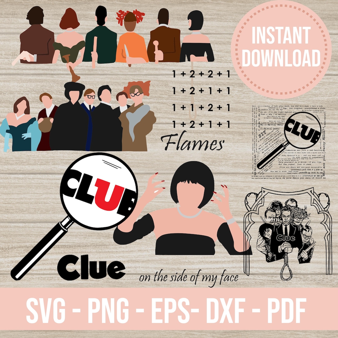 Bundle Clue Movie Svg Png One Plus Two Plus Two Plus One Cricut ...