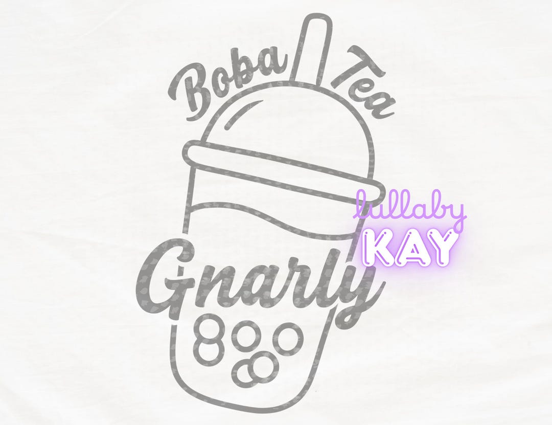 GNARLY Boba Tea Outline Cute Katseye Doodle | Svg Png Digital File ...