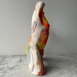 Body Painted Vase Figure Sculpture, Female Figurine Vessel Erotic ...