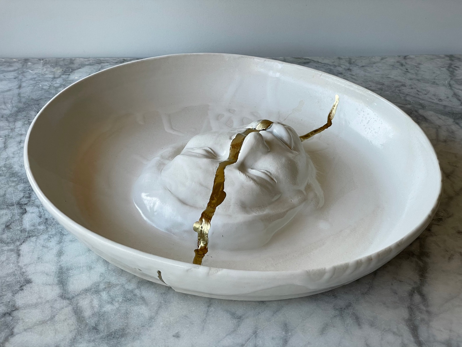 Kintsugi Face Platter Sculpture Wall Hanging Portrait Relief - Etsy