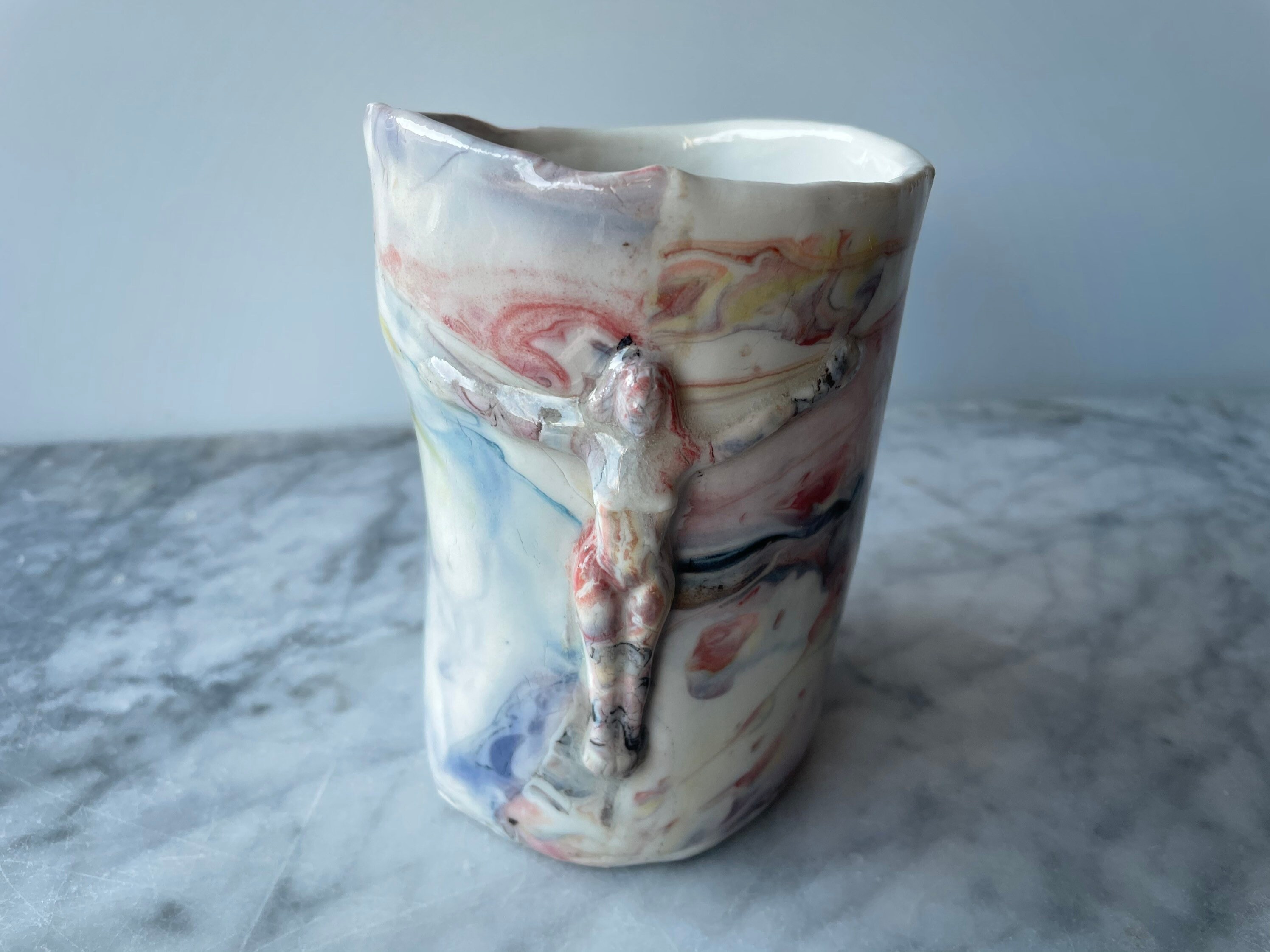 Goddess Mug Teacup with Bas Relief Nude Figure Yoga Art Cup | Etsy