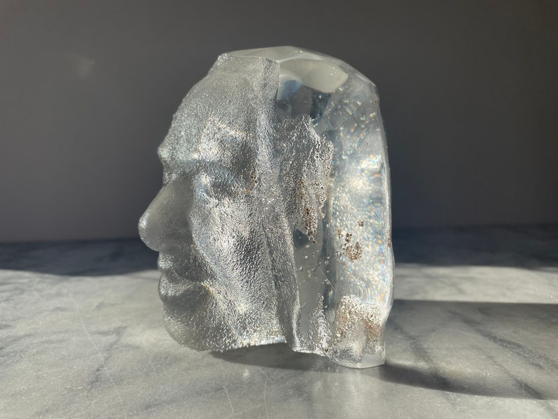 Prism Head Cast Glass Face Sculpture the Rainbow Maker - Etsy