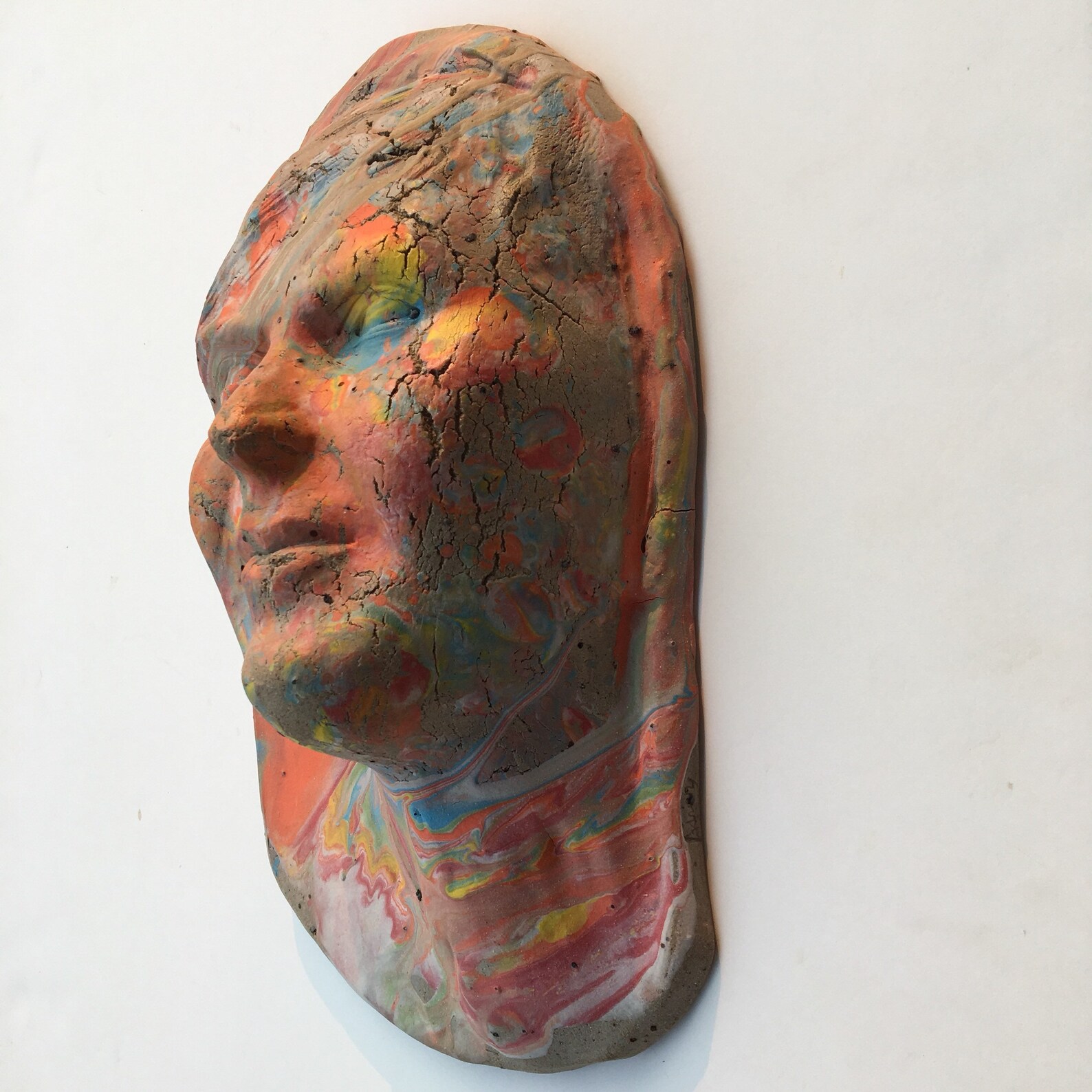 Ceramic Wall Art Portrait of a Woman Sculpture Face Mask With | Etsy