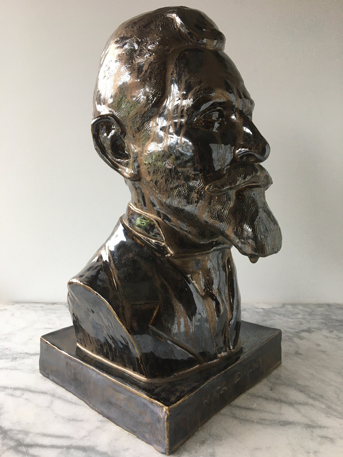 Custom Portrait Bust Sculpture Head, Made to Order Ceramic Figure Art ...