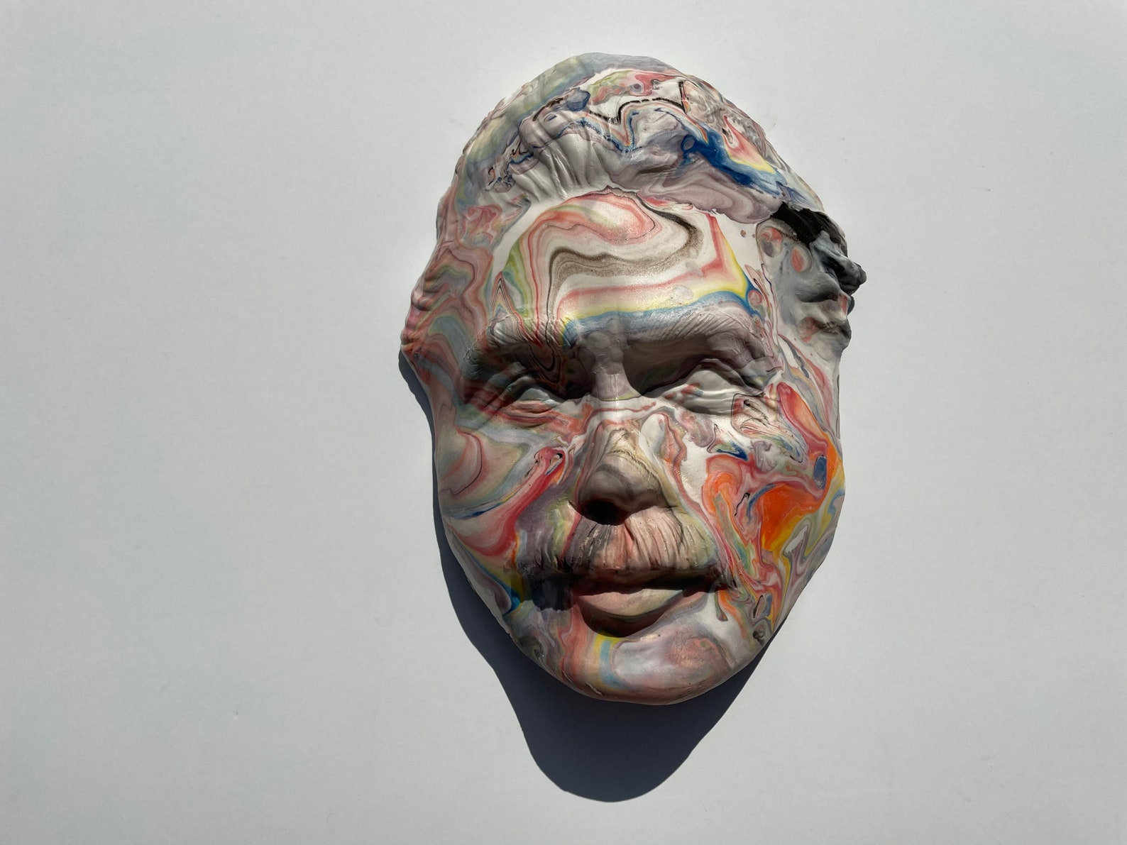 Ceramic Einstein Mask Wall Hanging Face Sculpture Texture | Etsy