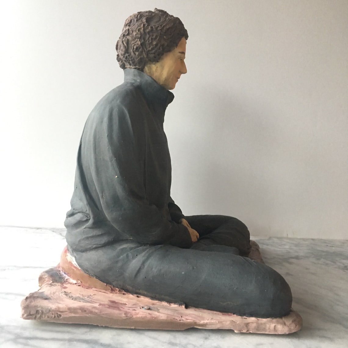 Zen Art, Ceramic Figure Sculpture of a Woman in Meditation ...
