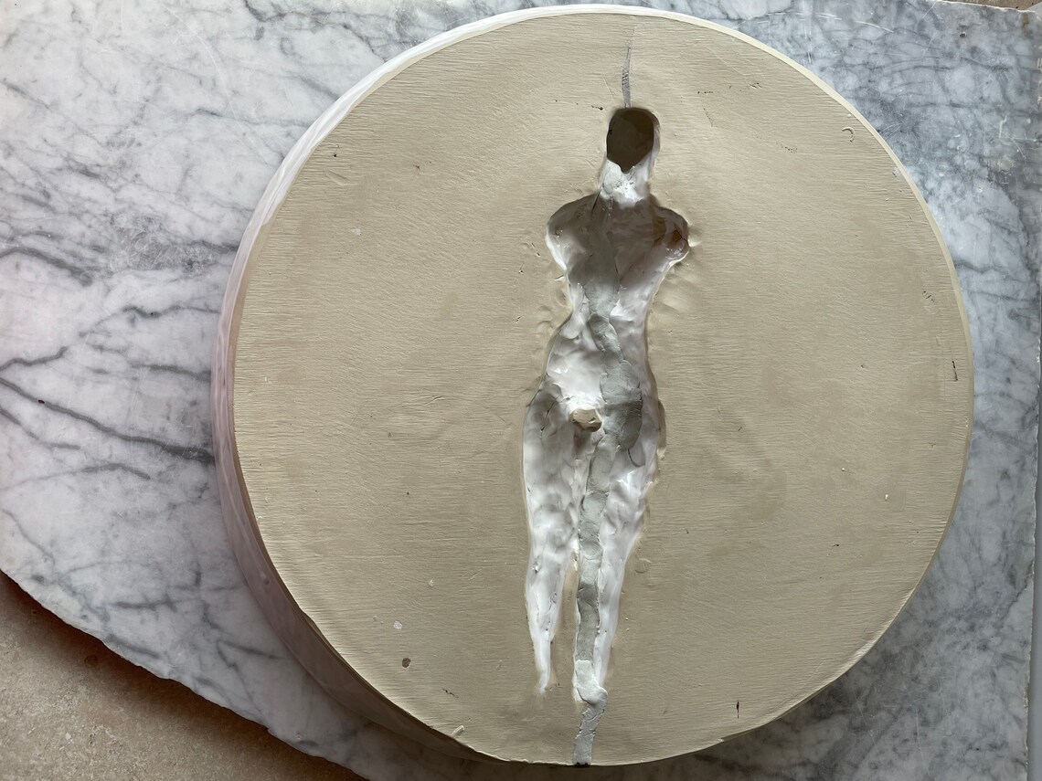 Figure Sculpture Wall Hanging Platter Portrait Relief Plate - Etsy