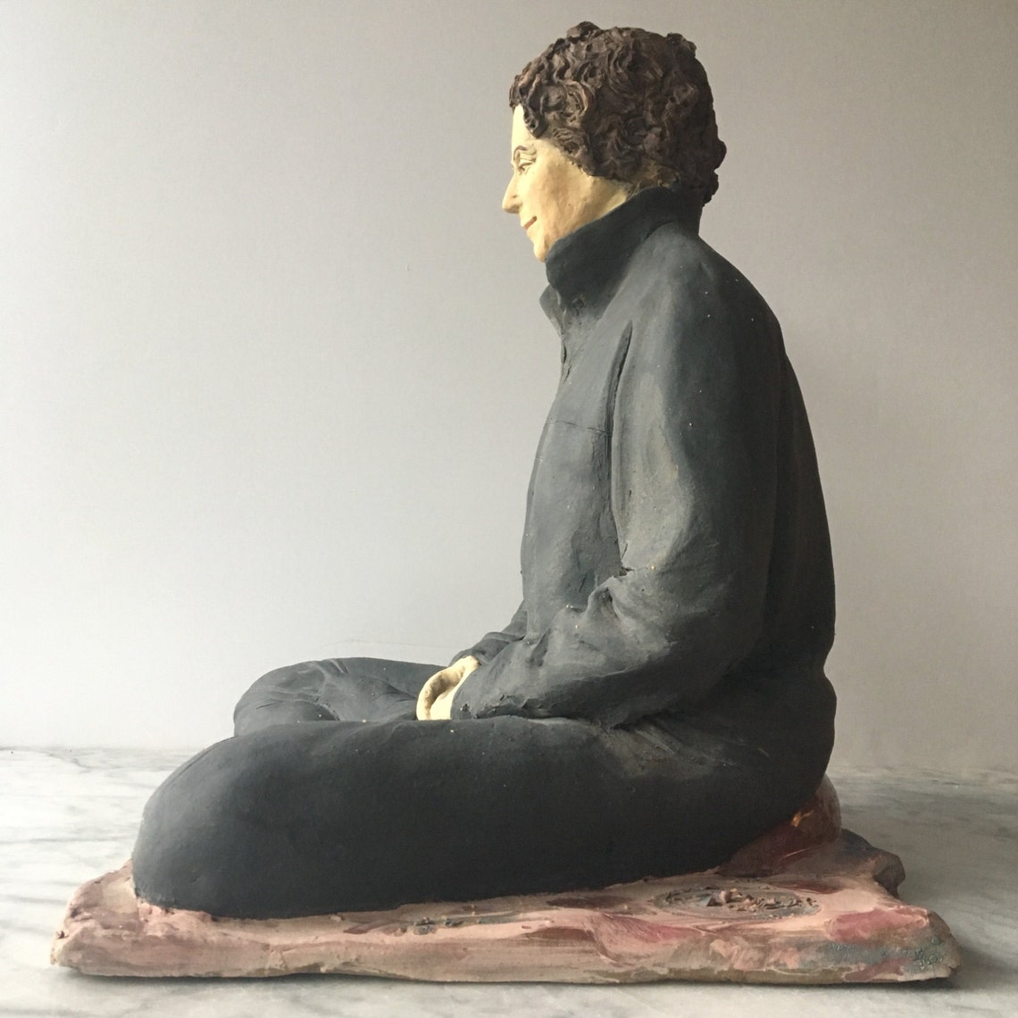 Zen Art, Ceramic Figure Sculpture of a Woman in Meditation ...