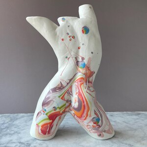 Body Painted Vase Figure Sculpture, Female Figurine Vessel Erotic ...