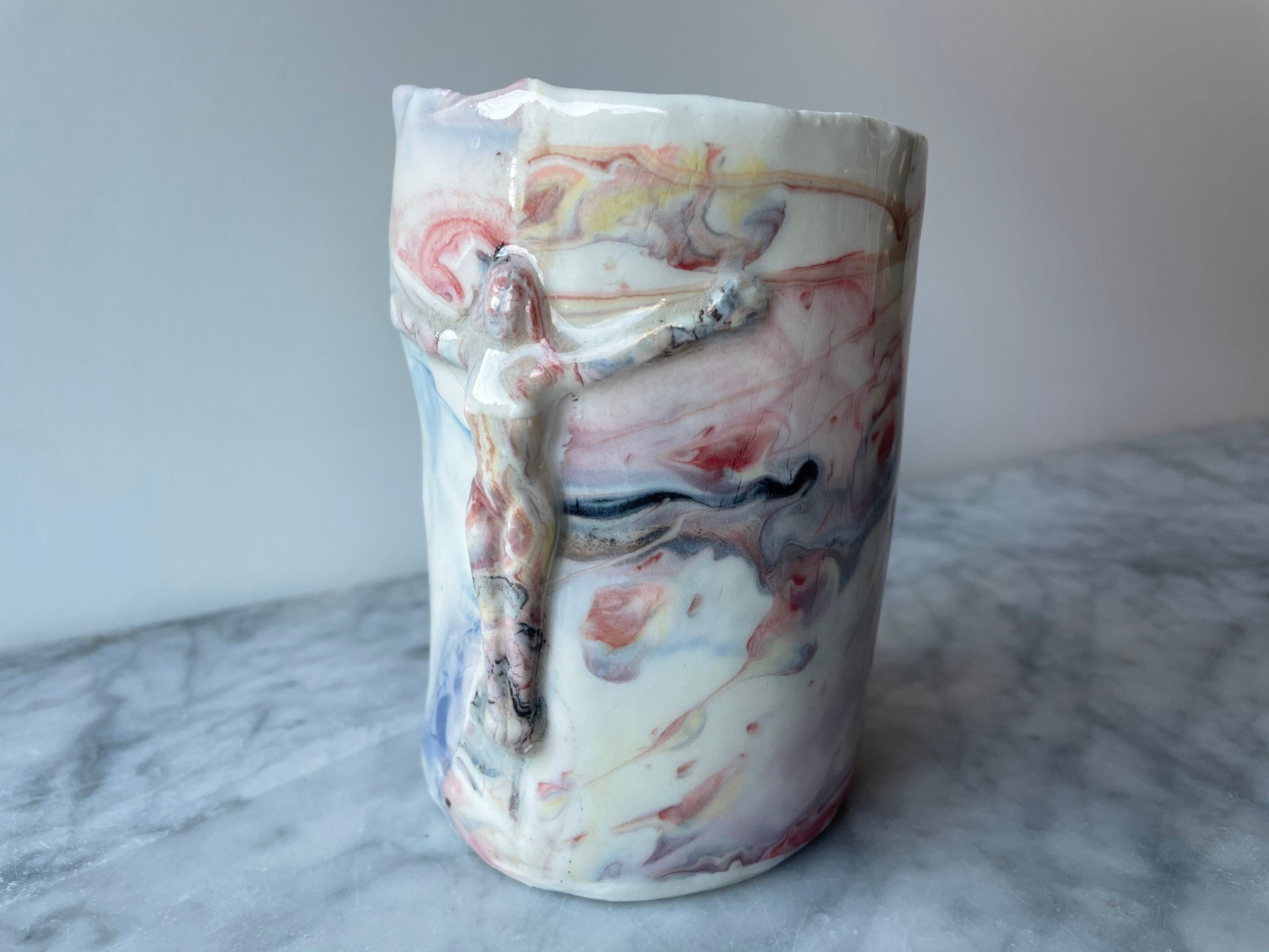 Goddess Mug Teacup with Bas Relief Nude Figure Yoga Art Cup | Etsy