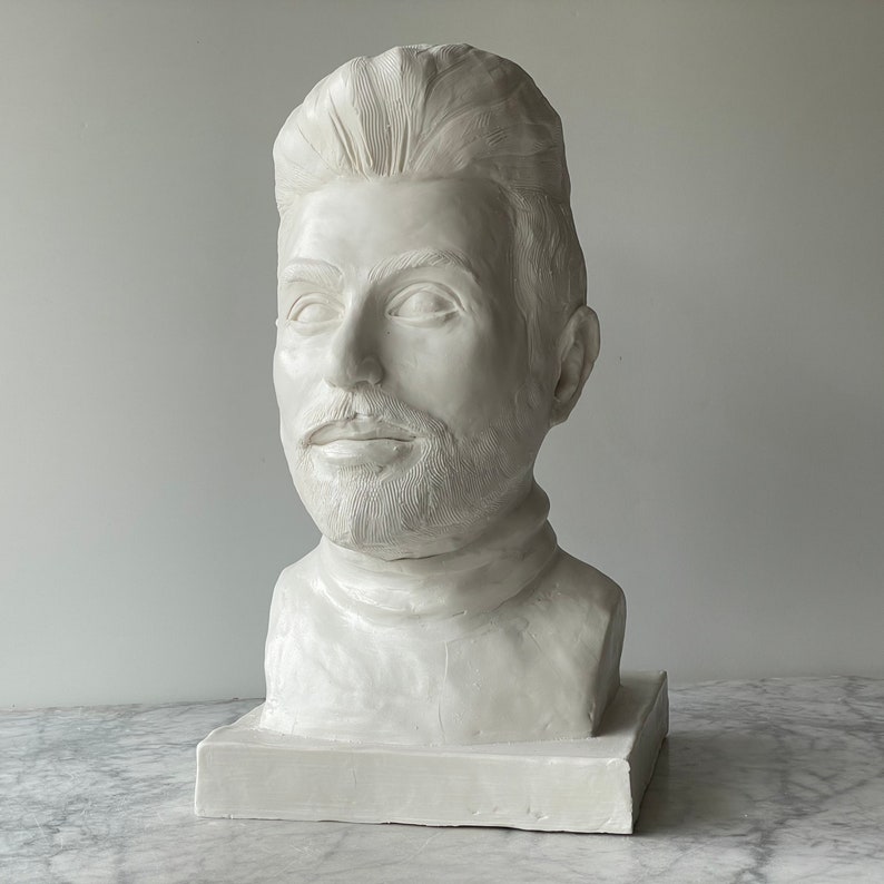 Custom Portrait Bust Sculpture Head, Made to Order Ceramic Figure Art ...