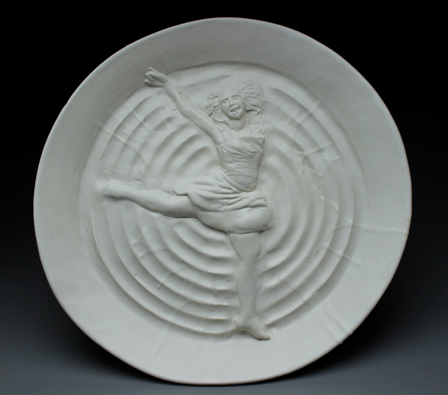 Dancer Bas Relief Sculpture Platter Wall Art Figure Plate | Etsy