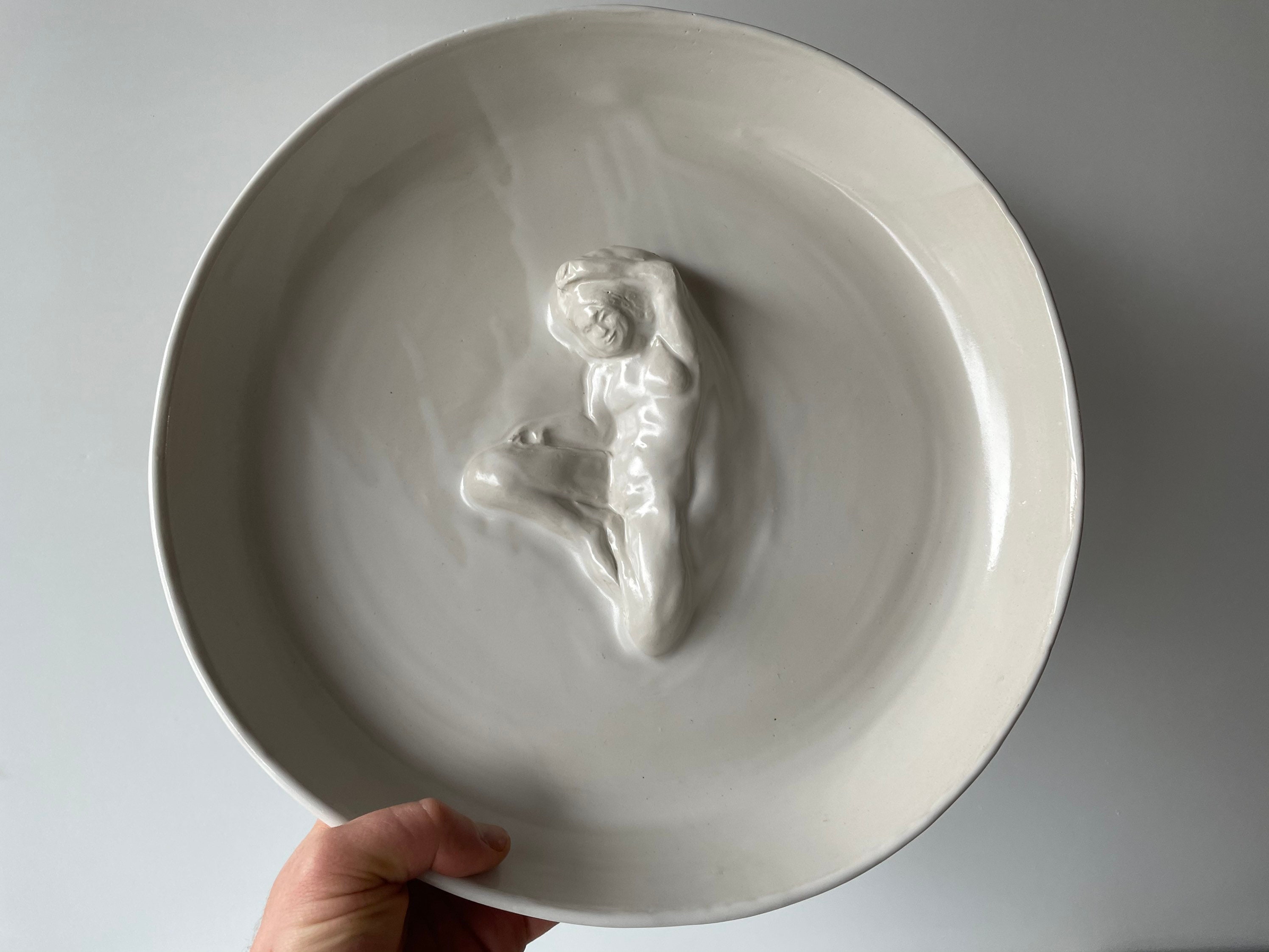 Made to order Figure sculpture wall hanging platter portrait | Etsy