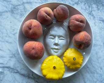 Face Platter Sculpture Wall Hanging Portrait Bas Relief Bowl | Etsy