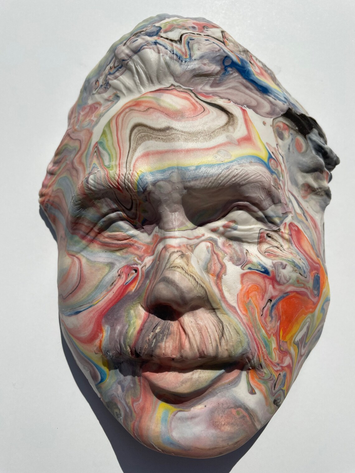Ceramic Einstein Mask Wall Hanging Face Sculpture Texture | Etsy