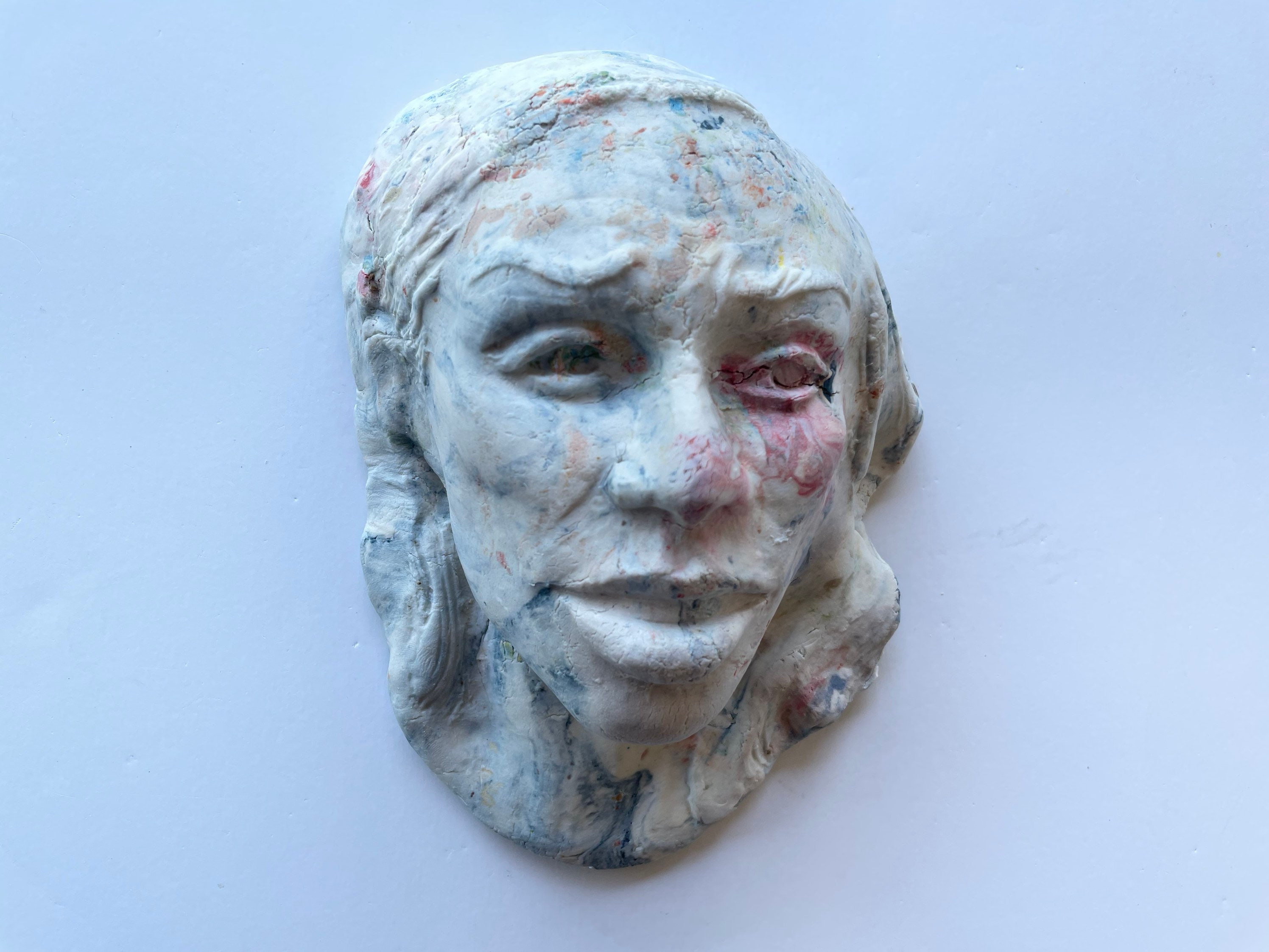 Ceramic Wall Art Mask of a Woman Sculpture Face Portrait Head | Etsy