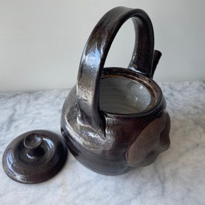 Teapot Face Sculpture Art Pottery Brown Stoneware Dream Vessel Surreal ...