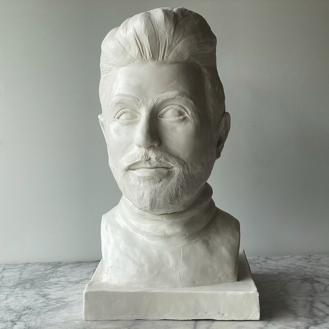 Custom Portrait Bust Sculpture Head, Made to Order Ceramic Figure Art ...