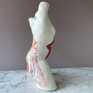 Body Painted Vase Figure Sculpture, Female Figurine Vessel Erotic ...