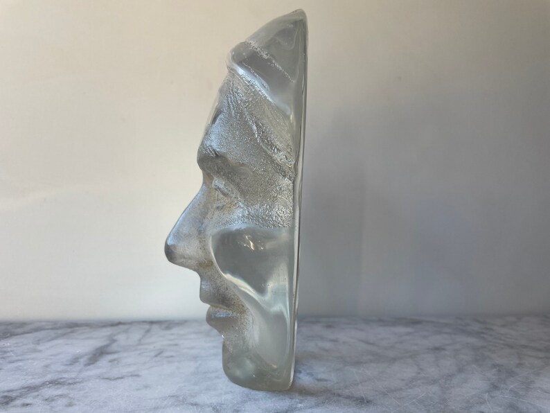 Glass Face Optical Art Polished Lens Like Sand Cast Head - Etsy